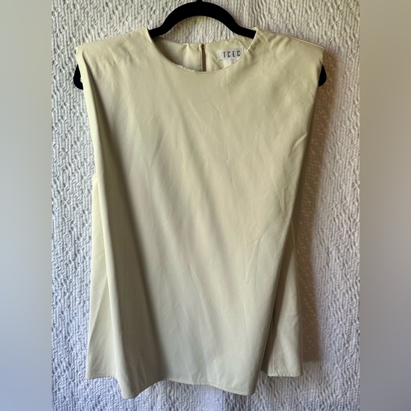 TCEC | Tops | Tcec Let It Go Vegan Leather Cream Top | Poshmark